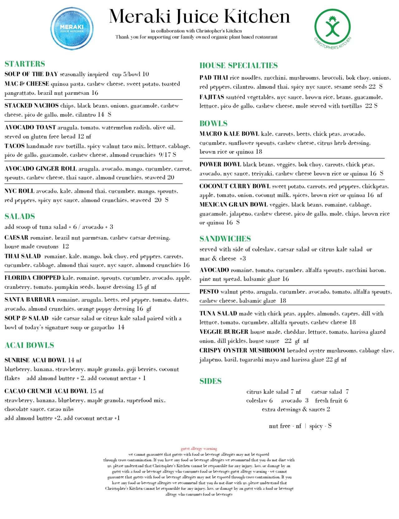 Organic Restaurant | Vegan Restaurant | Meraki Juice Kitchen